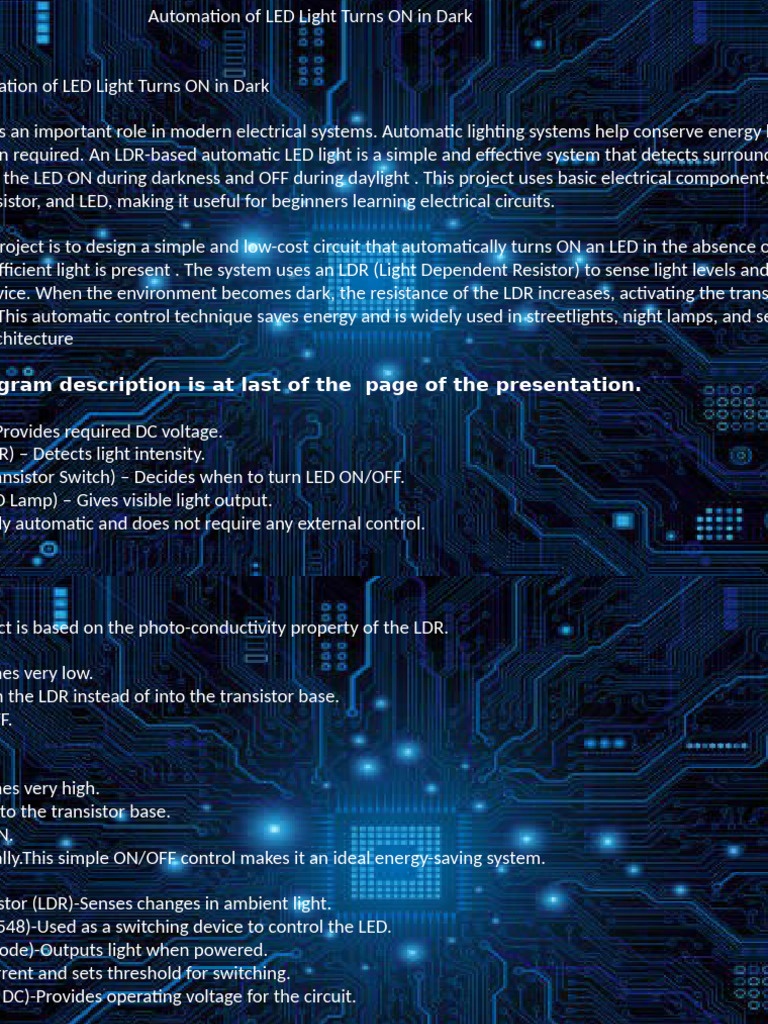 Presentation for electrical engineering | PDF