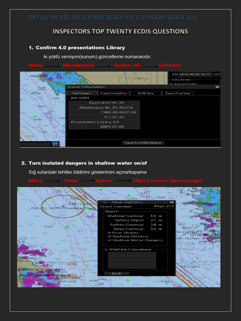 ECDIS Top 20 Questions (JAN9200) | PDF