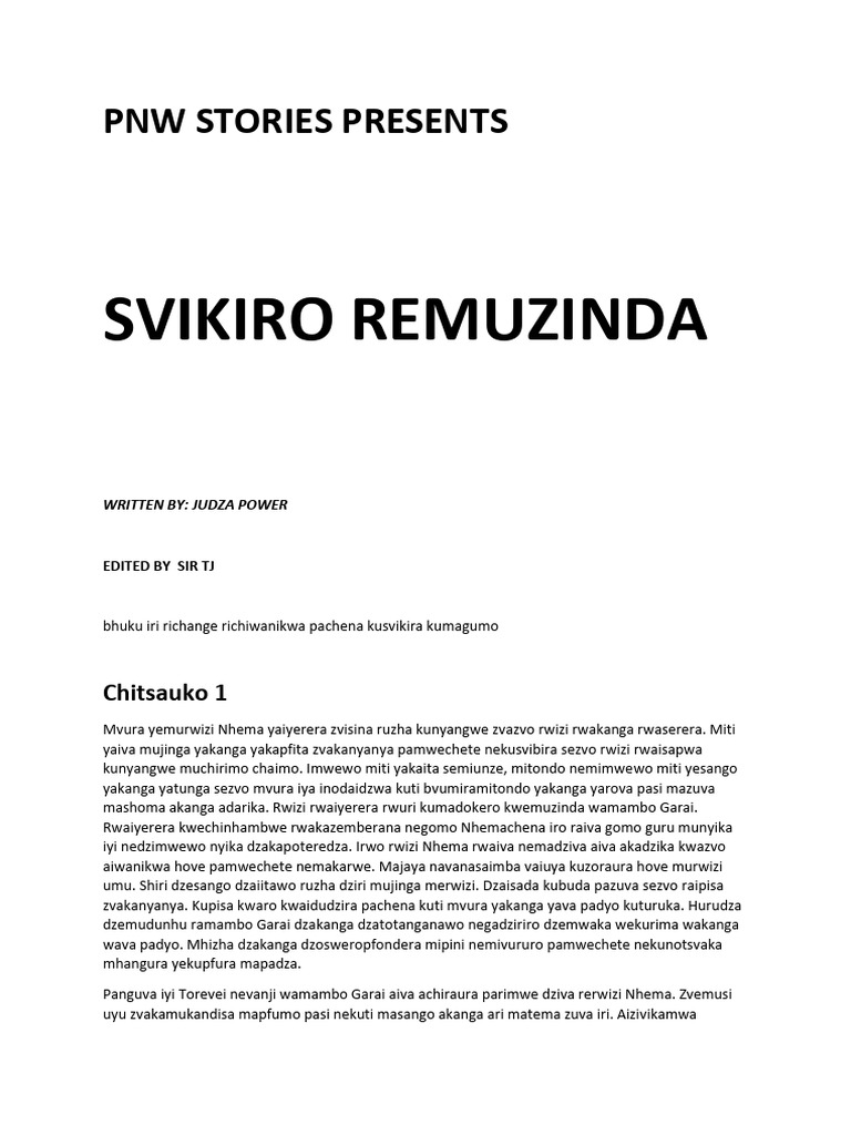 Svikiro Remuzinda | PDF