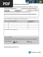 BTEC Learner Submission Declaration Form | PDF