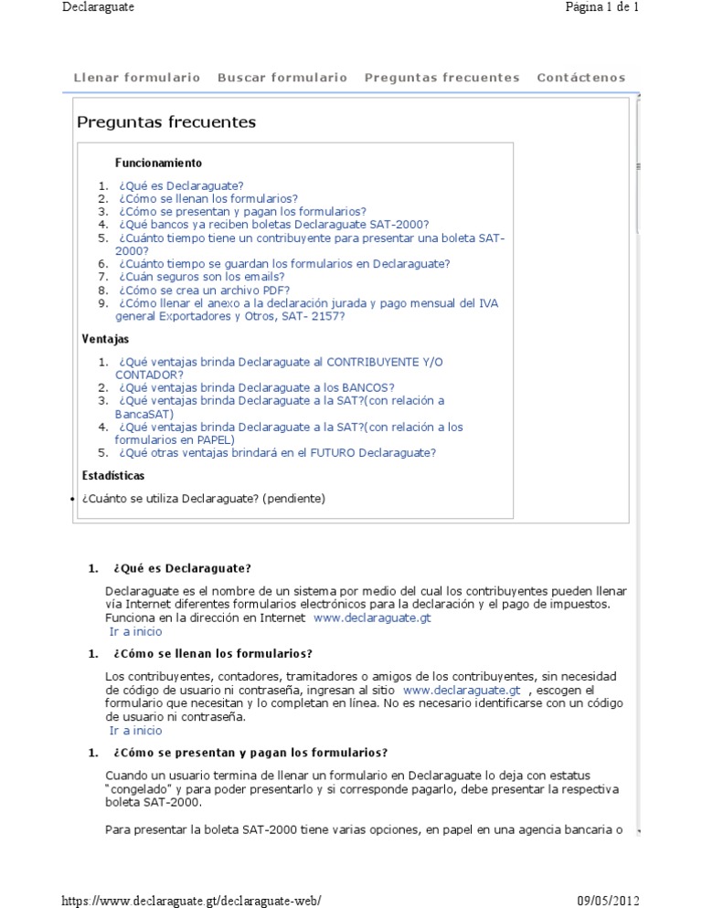 Declaraguate - Descripcion | PDF