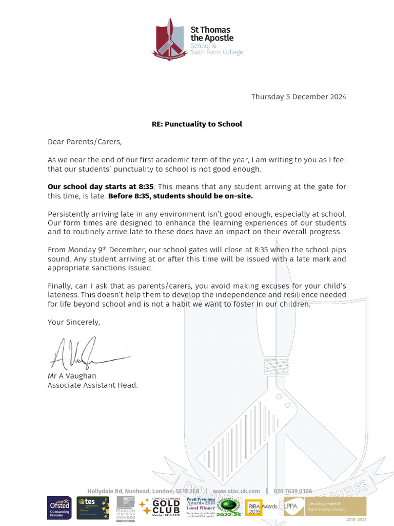 Improving Student Punctuality Policy | PDF