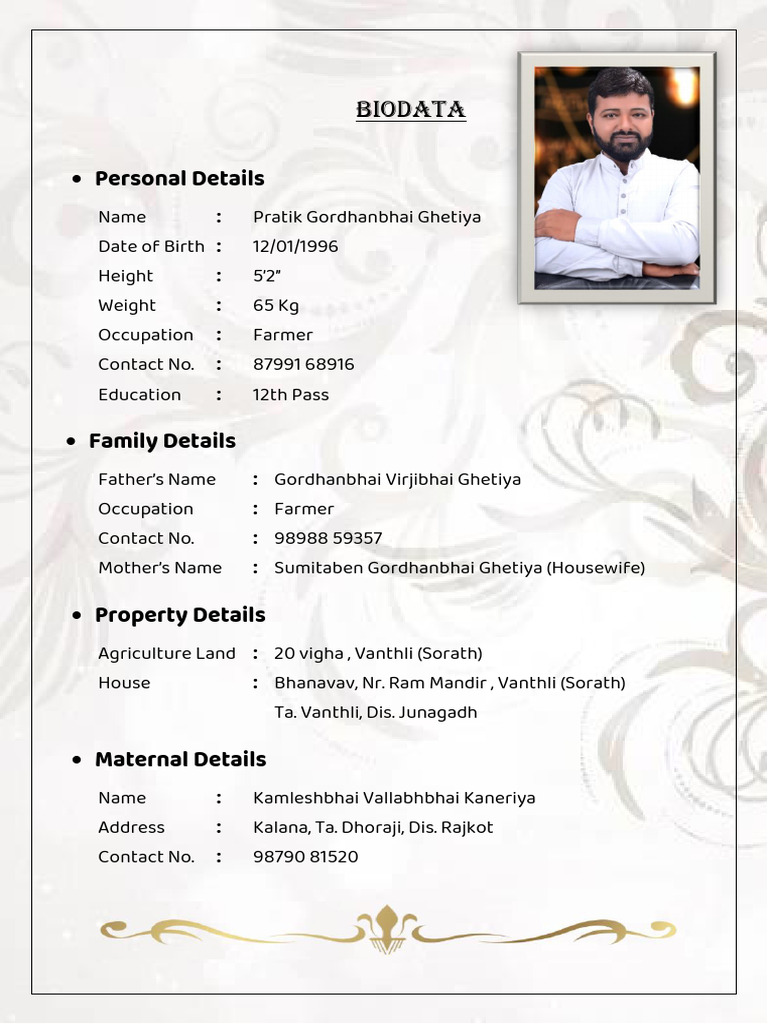Pratik Ghetiya Bio English | PDF