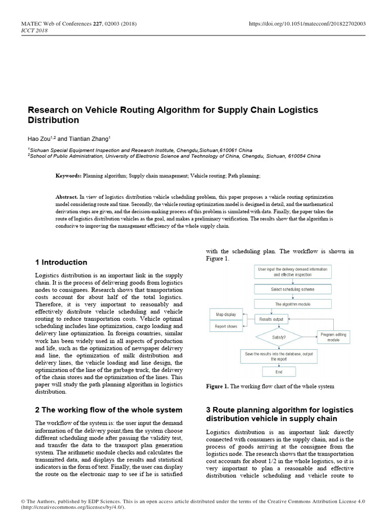 matecconf_icct2018_02003 | PDF | Logistics | Routing