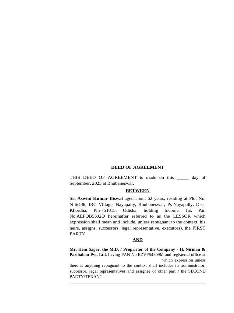 House Agreement Final (Autosaved) (8) (1) | PDF | Lease | Private Law