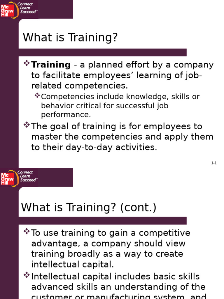 Training and Development by Mac Graw Hill Capter 1 | PDF | Learning ...