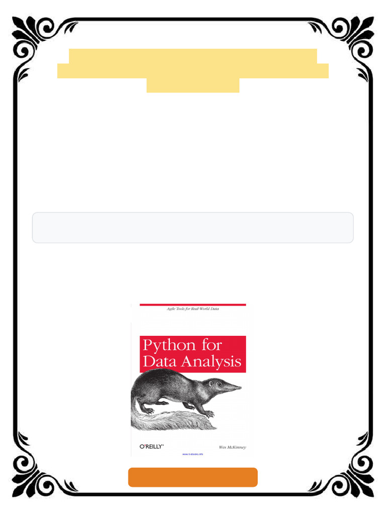 Python for Data Analysis 1st Edition Wes Mckinney ebook full-feature pdf | PDF | Time Series ...