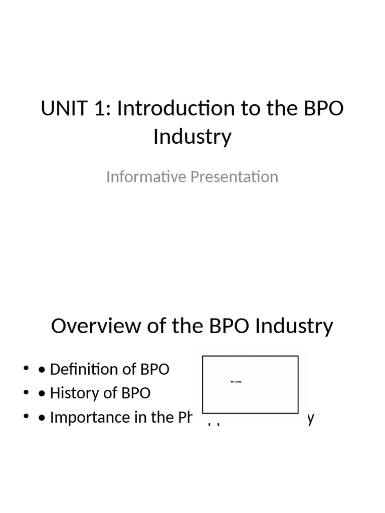 UNIT1 BPO Presentation | PDF