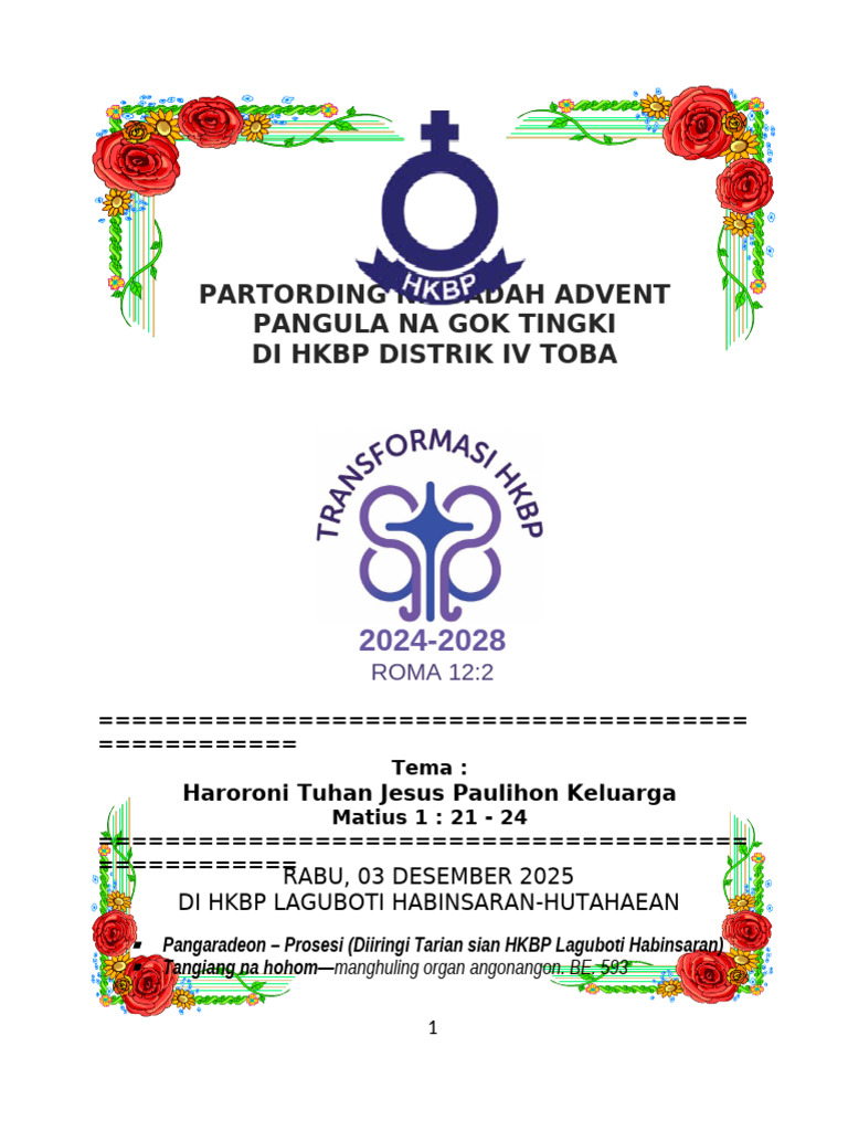 Finish Advent Fulltimer Distrik IV Toba | PDF