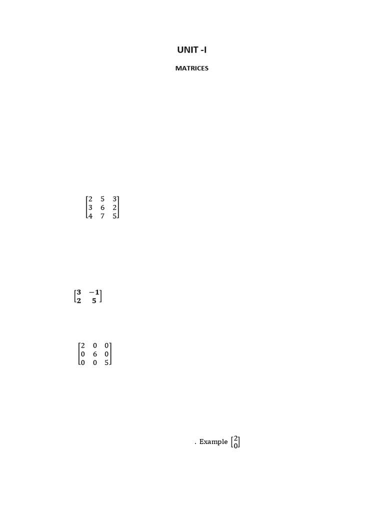 Introduction to Matrices and Their Operations | PDF | Matrix ...