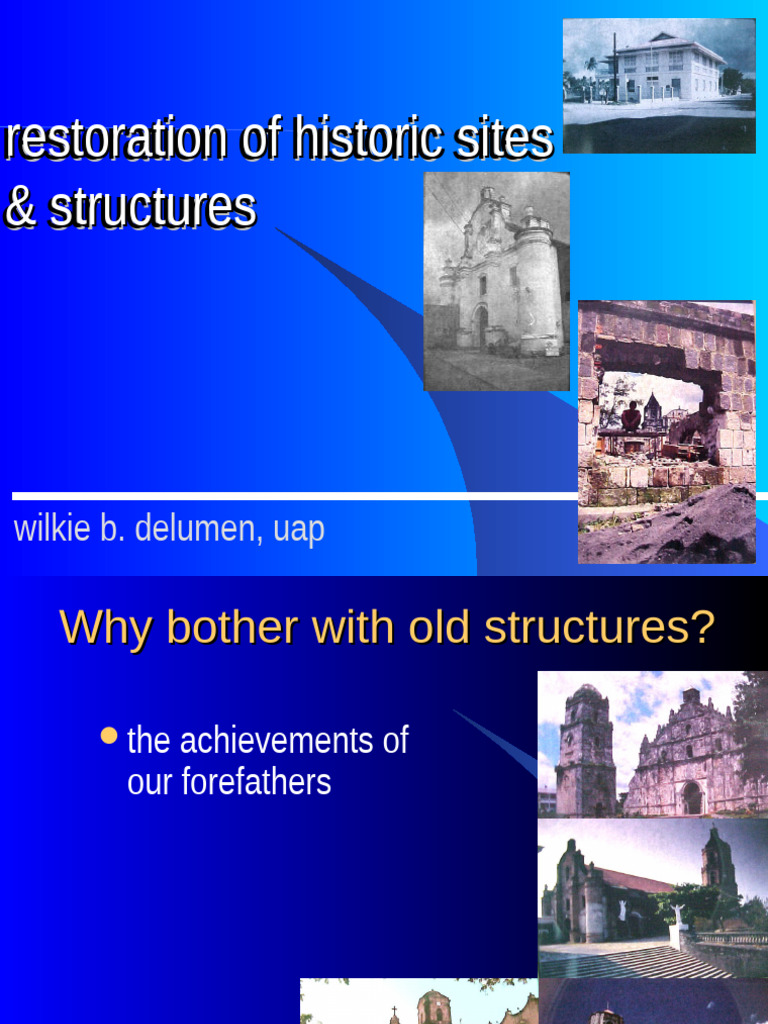 Restoration of Historic Sites and Structures | PDF