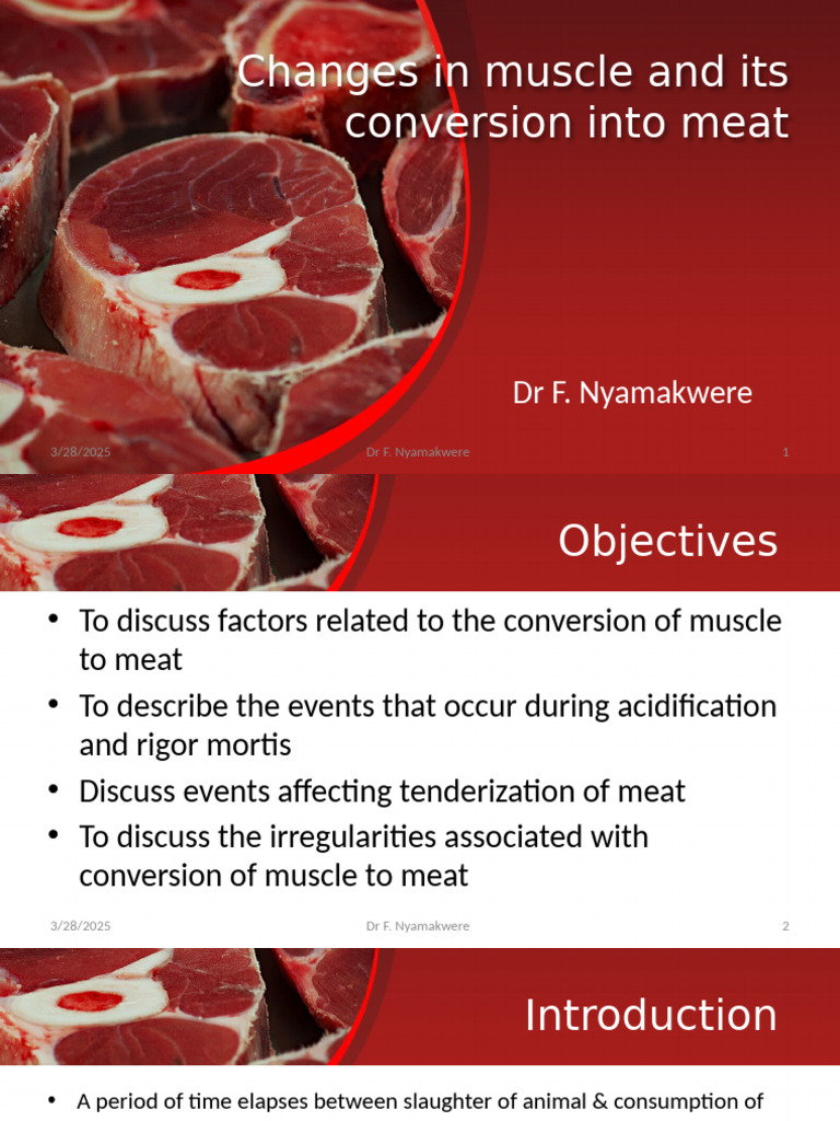 Chapter 5 PM Changes in Muscle and Its Conversion To Meat | PDF | Meat