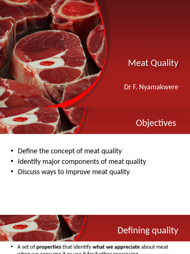 Understanding Meat Quality Factors | PDF | Meat | Decomposition