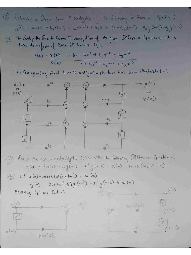Tutorial Sheet 2 DSP # Solution | PDF