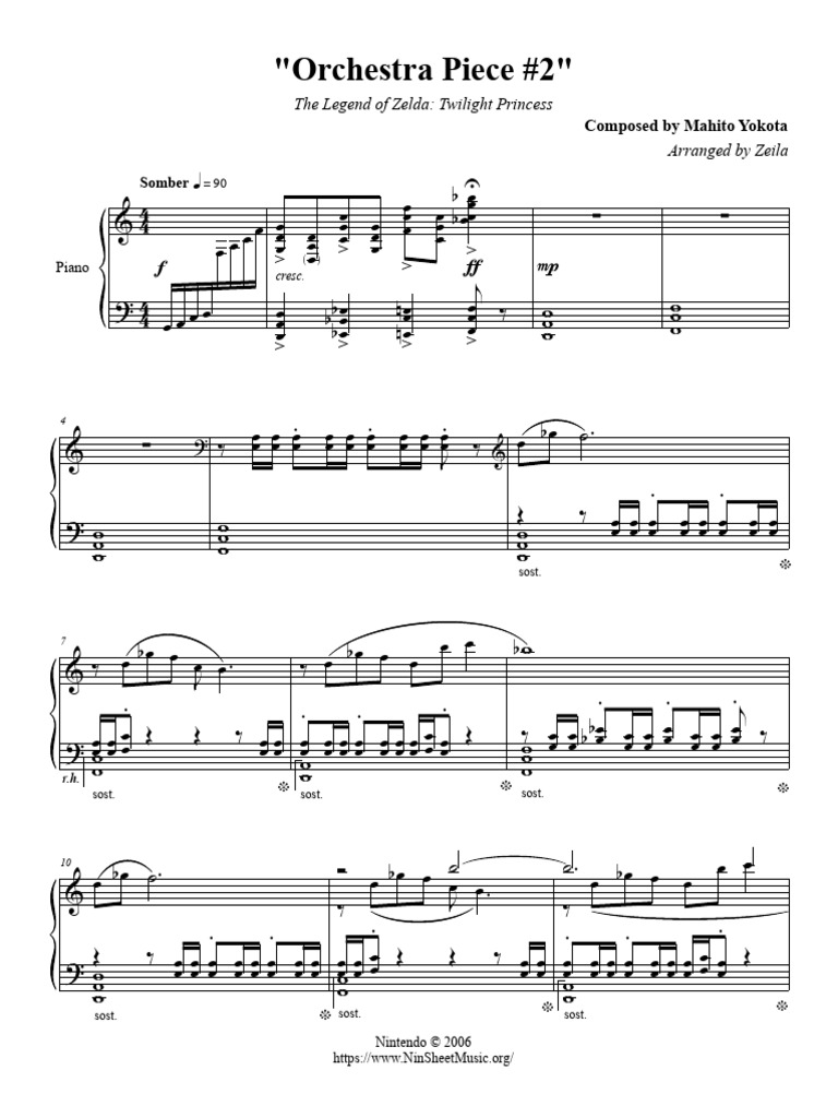Orchestra Piece #2 Sheet Music | PDF | Nintendo Franchises | Games On ...