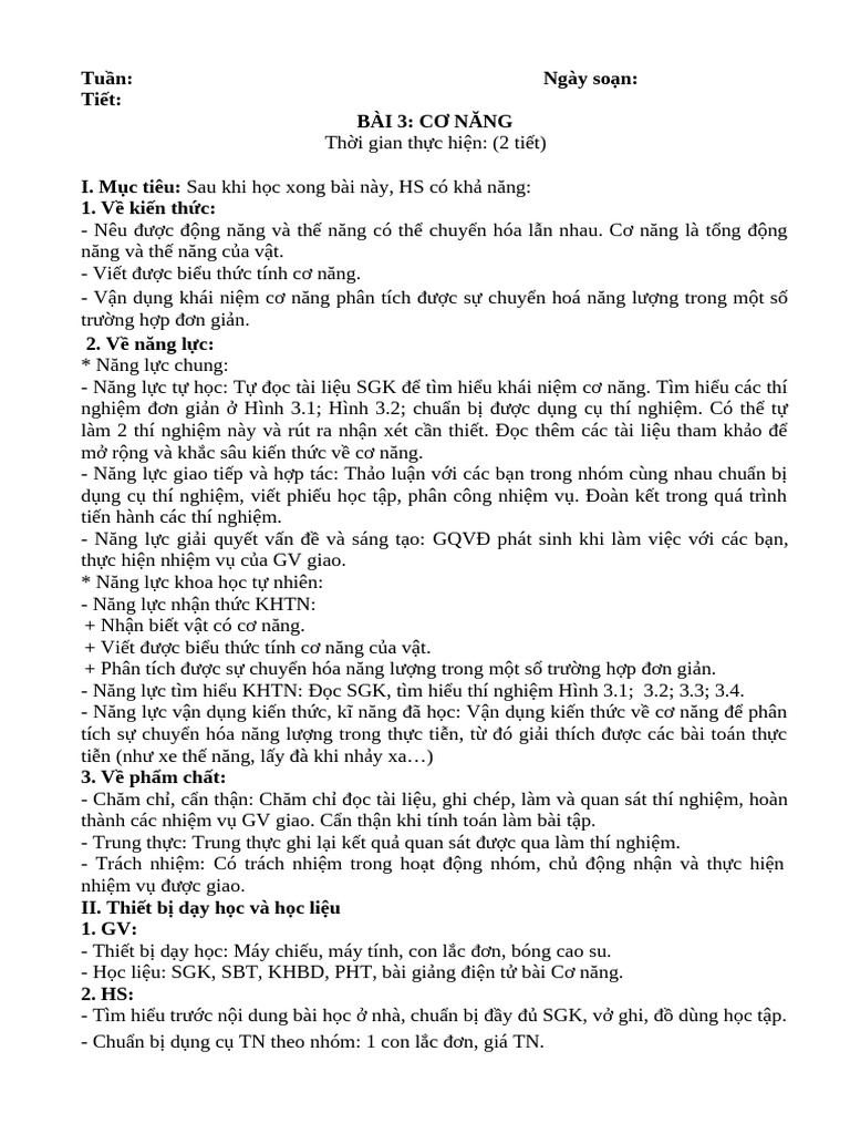 KHTN 9 KNTT c1 b3 Co Nang (Gop) | PDF