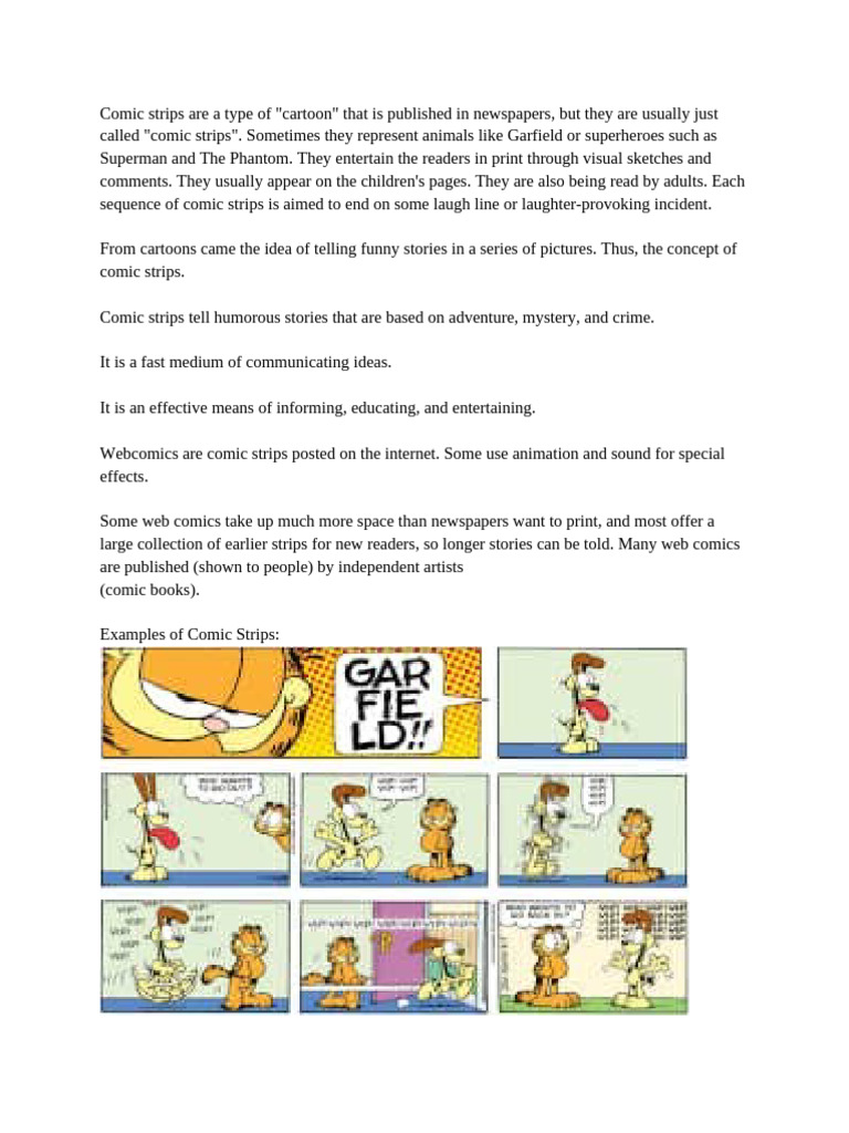 8. Comic Strip,Example of Comic Strip, History of Comic Strip, Comic ...
