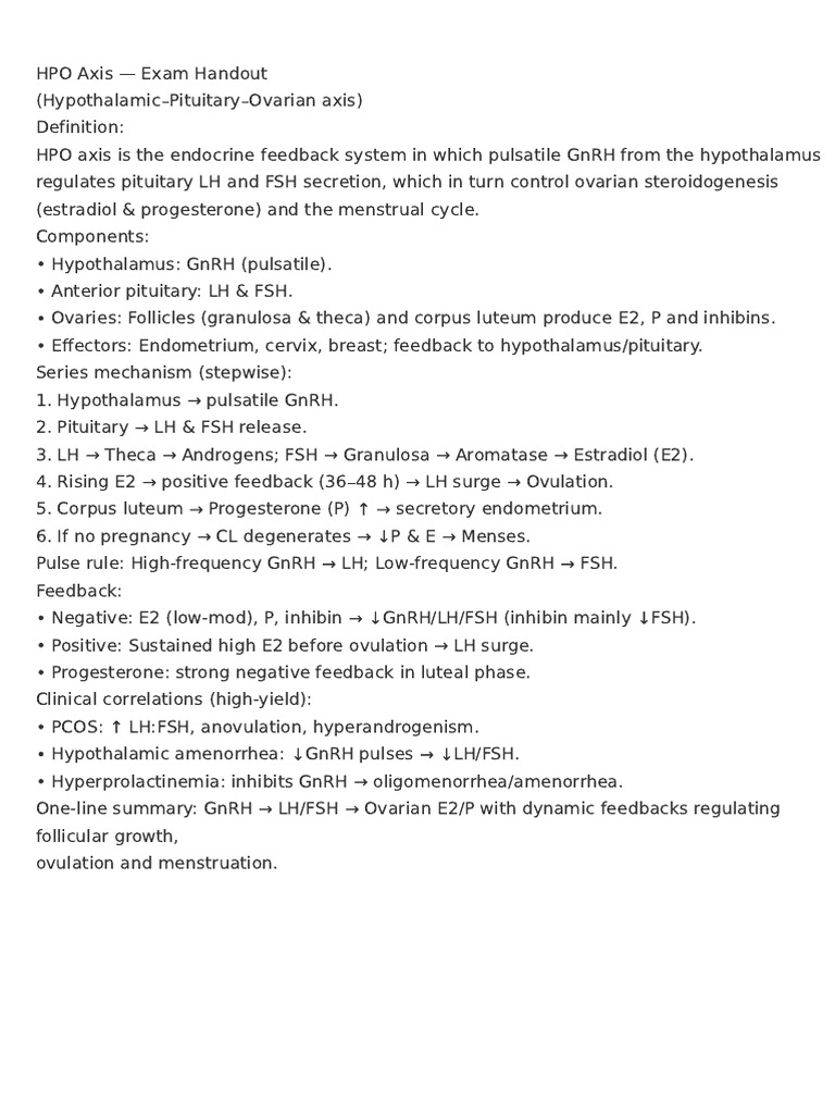 HPO Handout | PDF