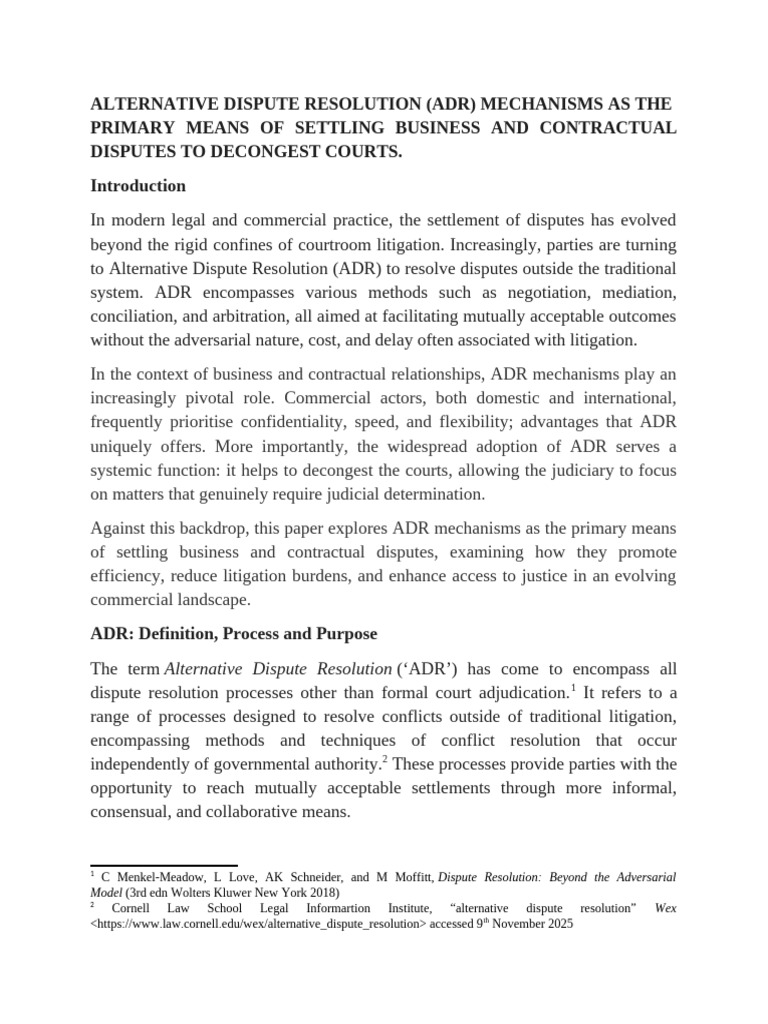 Alternative Dispute Resolution | PDF | Alternative Dispute Resolution ...