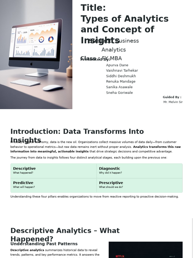 Types of Analytics for Business Insights | PDF | Analytics | Data Analysis