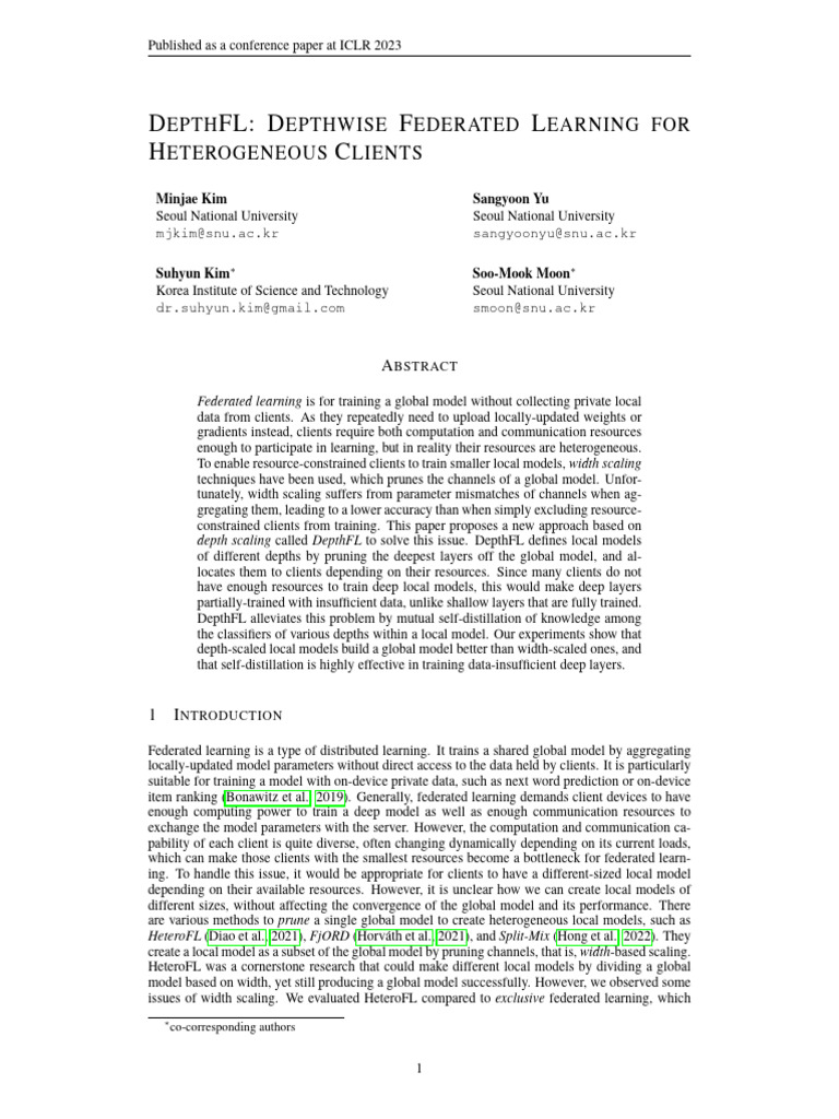 1612 Depthfl Depthwise Federated Le | PDF | Learning | Applied Mathematics
