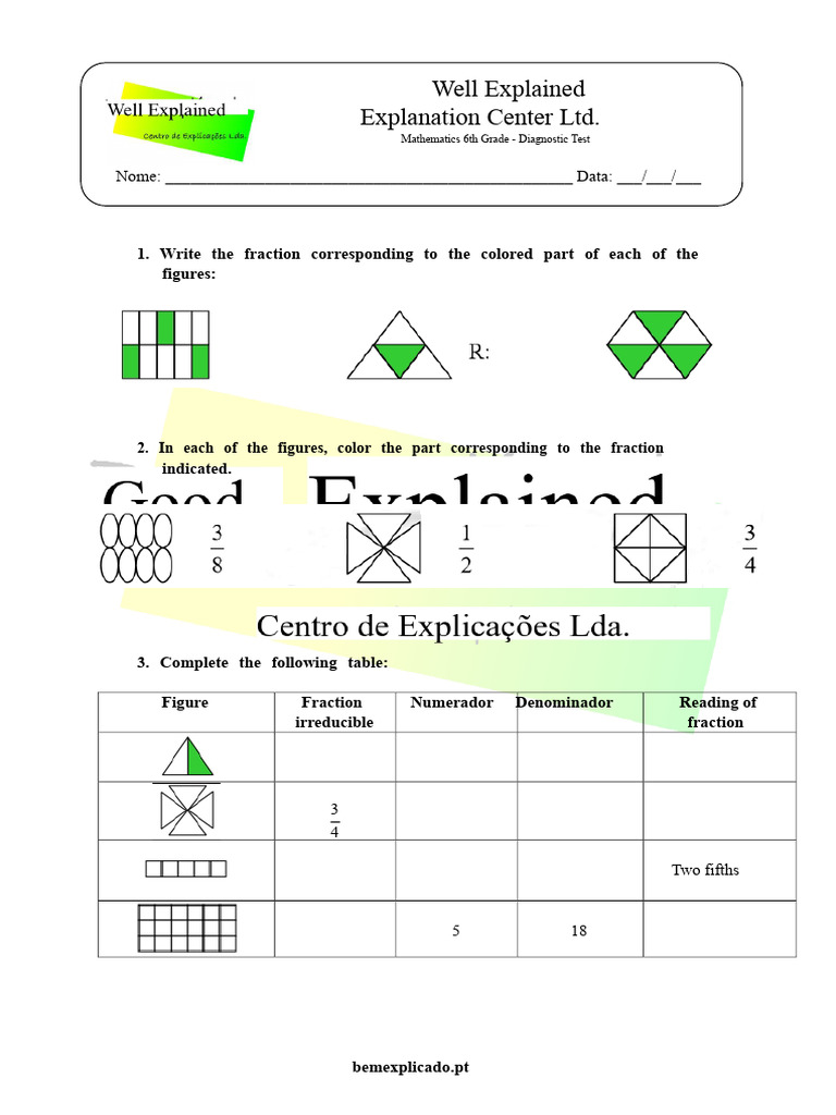 4 - Non-Negative Rational Numbers - Diagnostic Test | PDF | Numbers ...