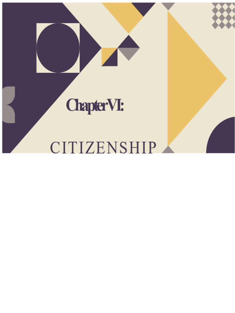 CFLM-1 Capítulo 6 | PDF | Naturalización | Ciudadanía