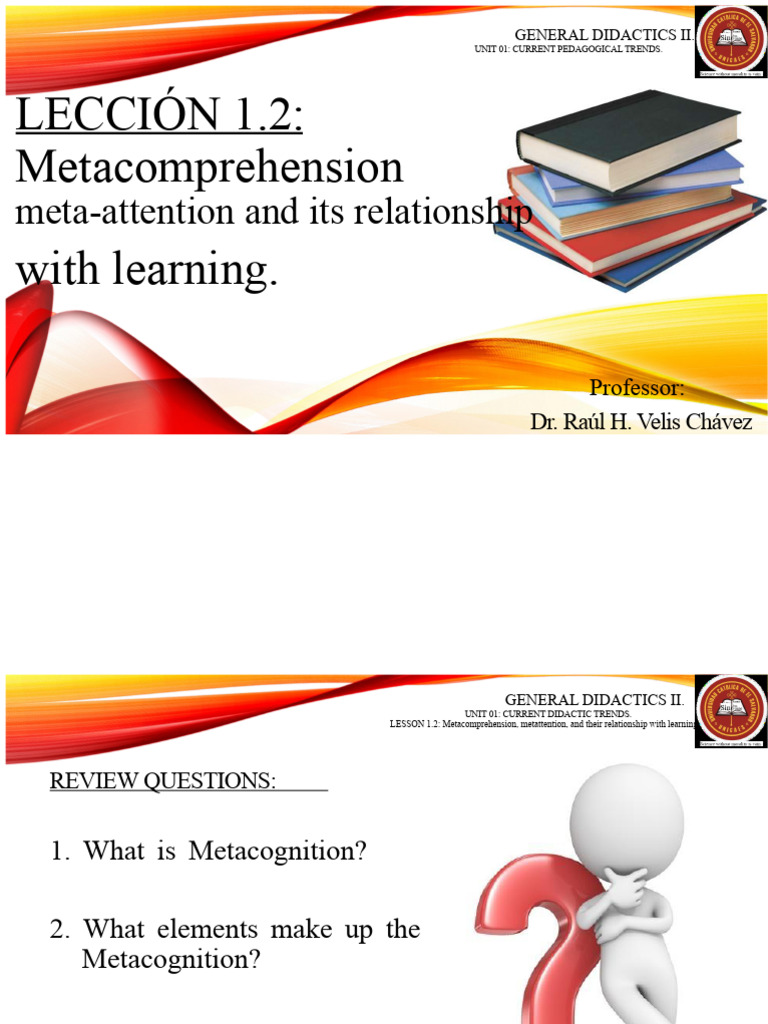 Metacomprehension and Learning Strategies | PDF | Metacognition ...