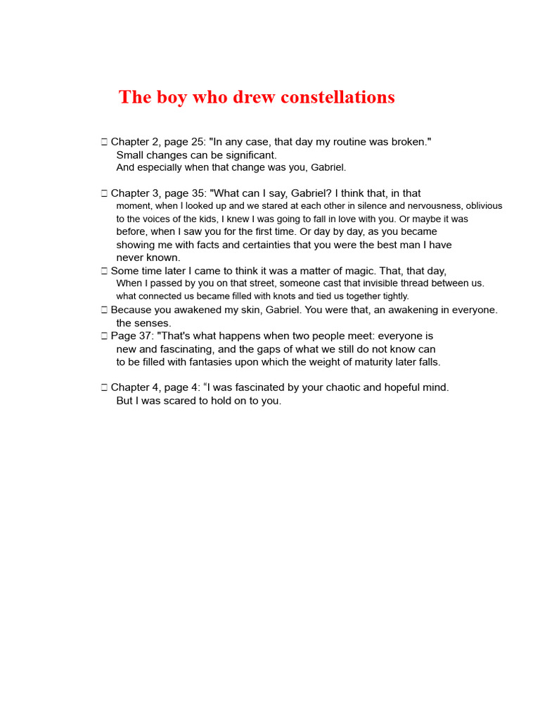 The Boy Who Drew Constellations | PDF