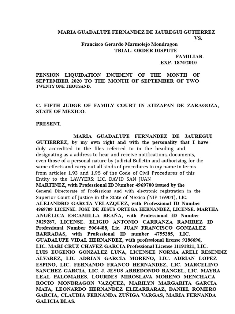 Pension Liquidation Incident Guadalupe 2020-2021 | PDF | Separation Of ...