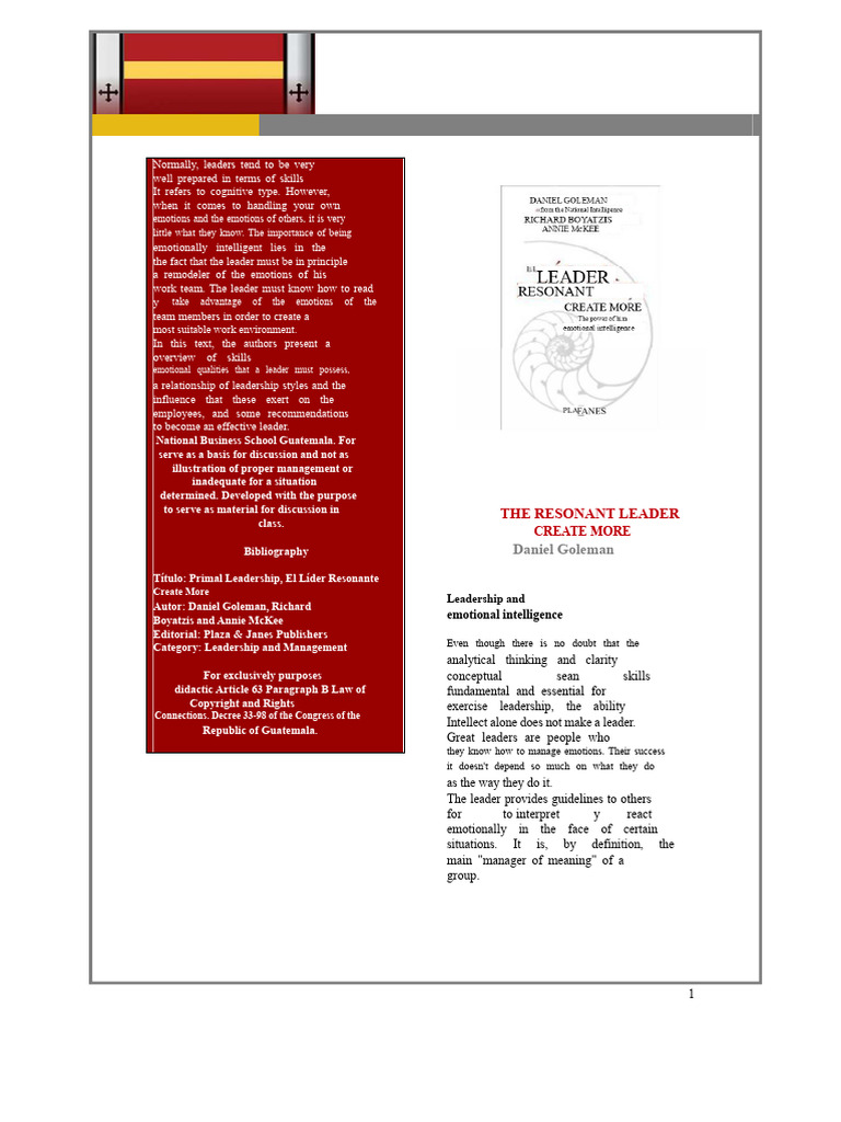Emotional Intelligence in Leadership | PDF | Emotions | Leadership