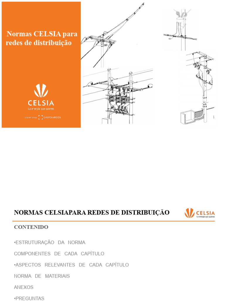 Normas CELSIA para Redes de Distribuição | PDF | Energia elétrica ...