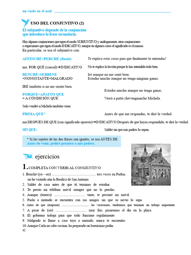 Conjunciones Con Subjuntivo e Indicativo | PDF | Lingüística