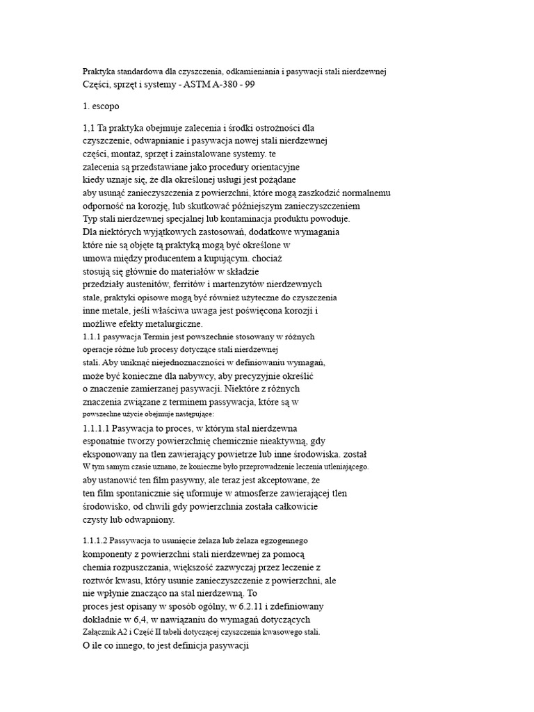 ASTM A-380 - Tłumaczenie | PDF