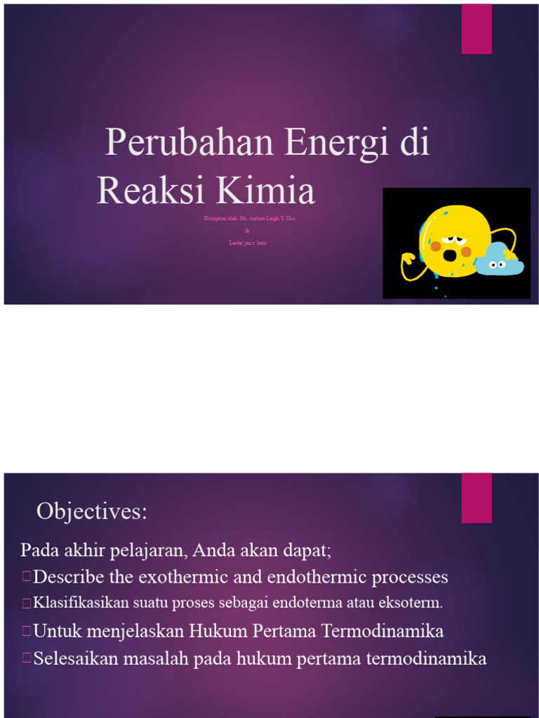 Perubahan Energi Dalam Reaksi Kimia | PDF