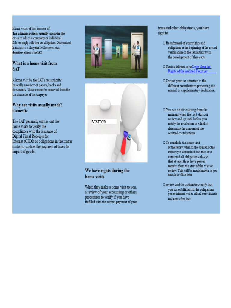 Understanding SAT Home Visits for Taxes | PDF | Taxes | Taxpayer