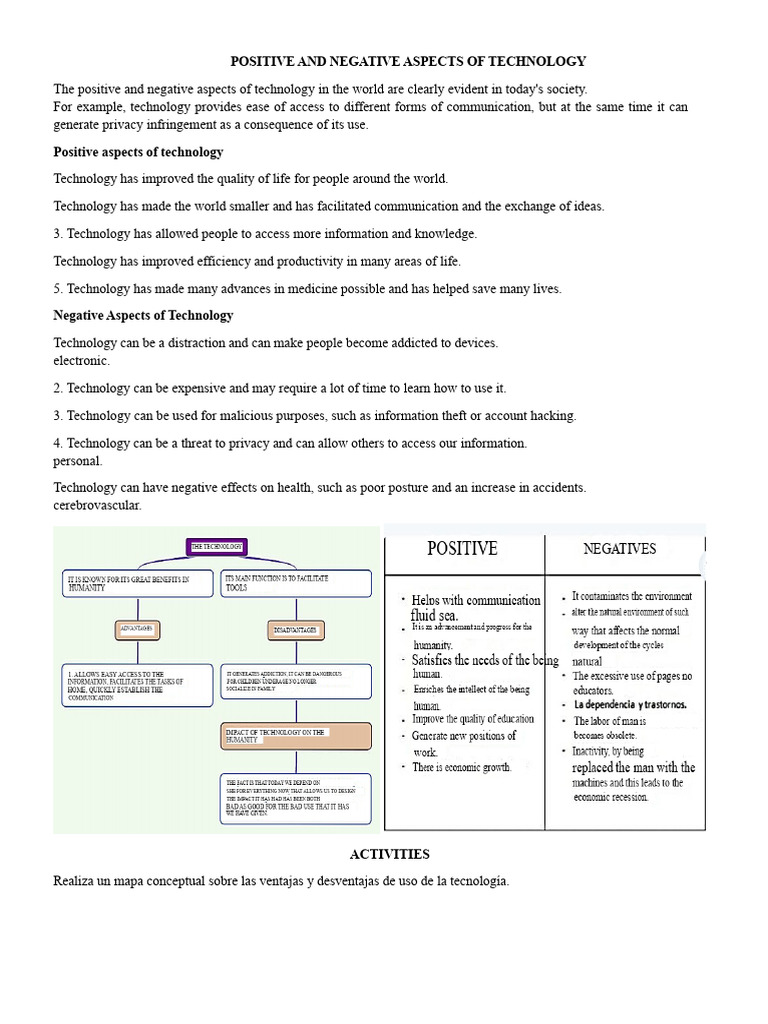 Pros and Cons of Technology Usage | PDF
