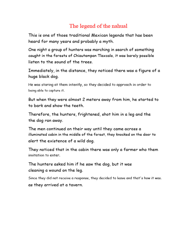 The Legend of The Nahual | PDF