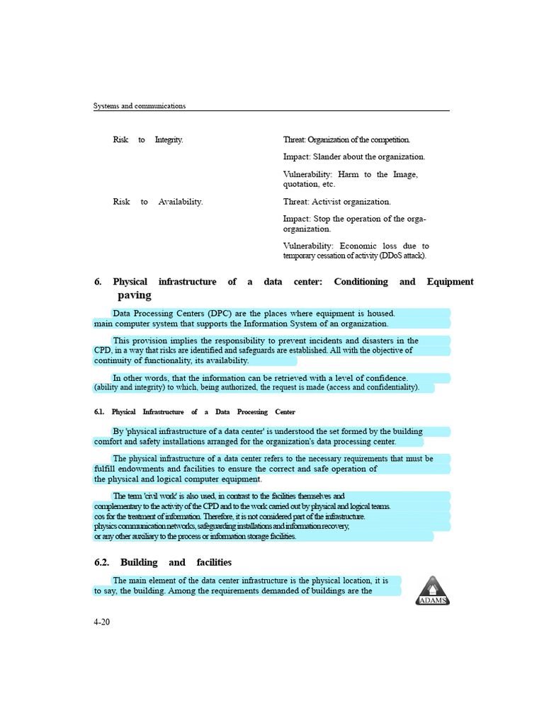 Physical Infrastructure of A Data Center: Conditioning and Equipment ...