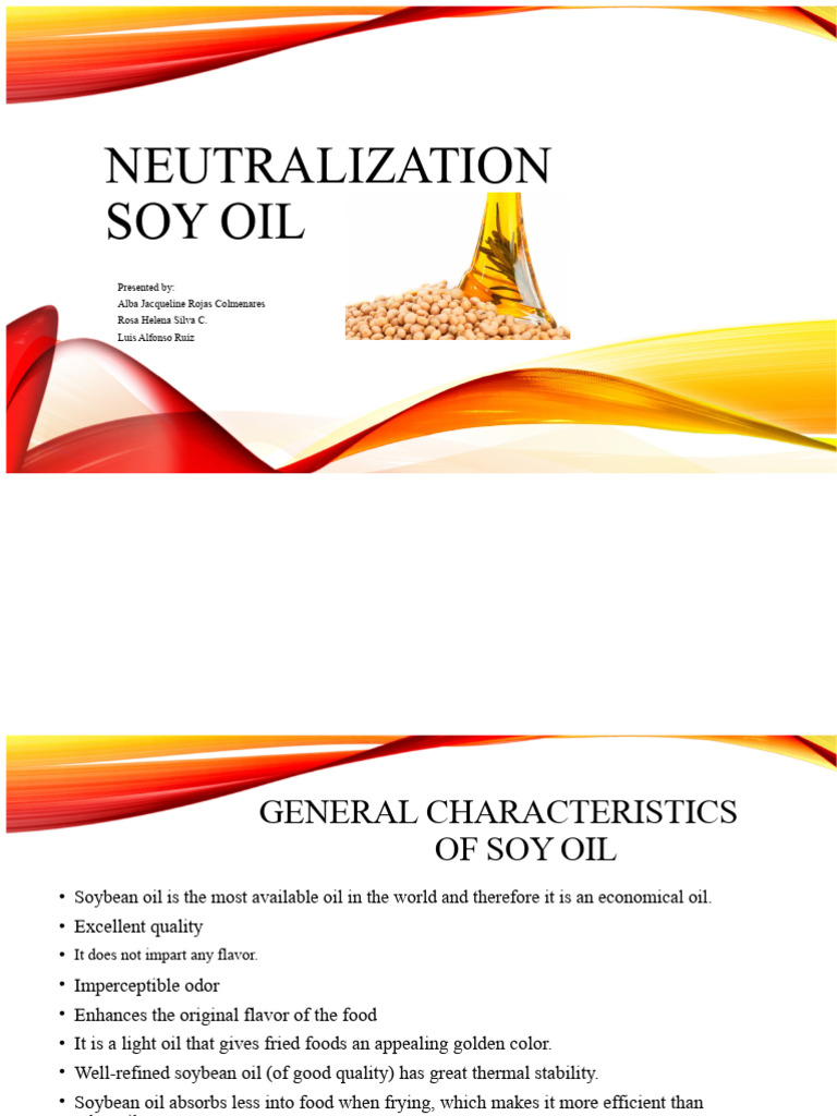Soy Oil Neutralization Process Explained | PDF | Soybean | Oil