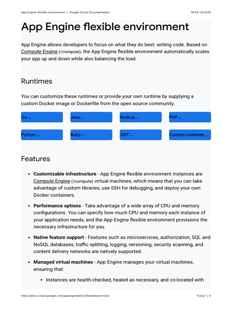 01 U4 N.D. App Engine Flexible Environment Overview Google | PDF ...