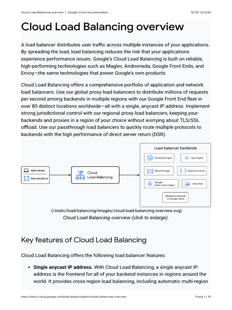 03 U1 n.d. Cloud Load Balancing Overview Google | PDF | Load Balancing ...