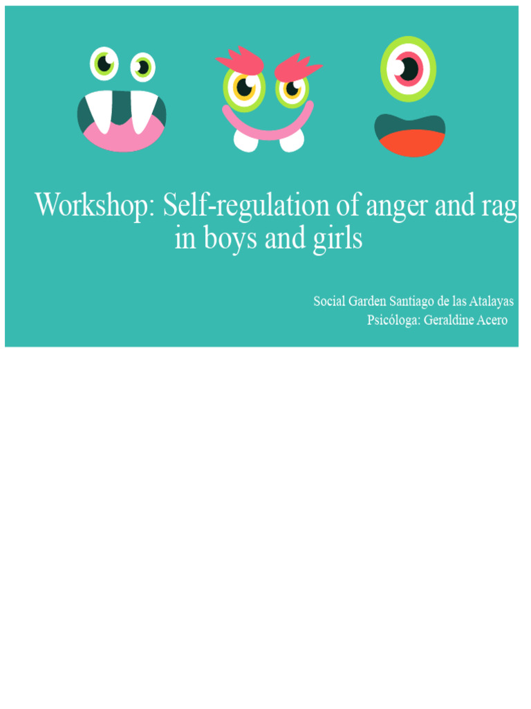 Workshop On Anger Self-Regulation in Children | PDF | Anger | Emotions