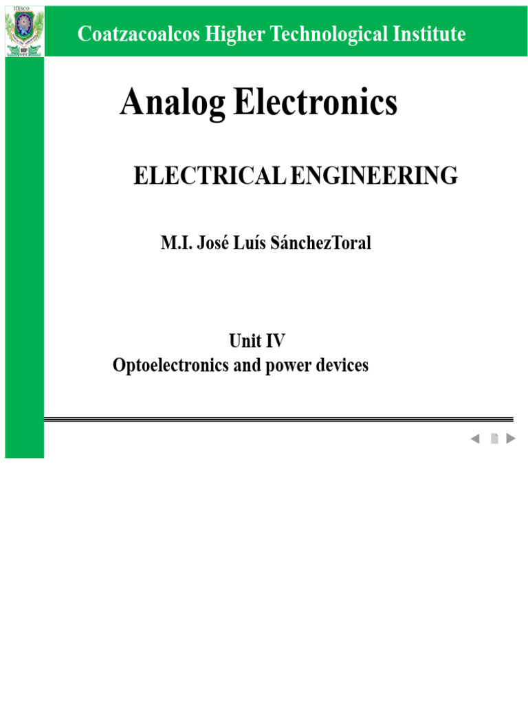 Optoelectronics & Power Devices Overview | PDF | Semiconductor Devices ...