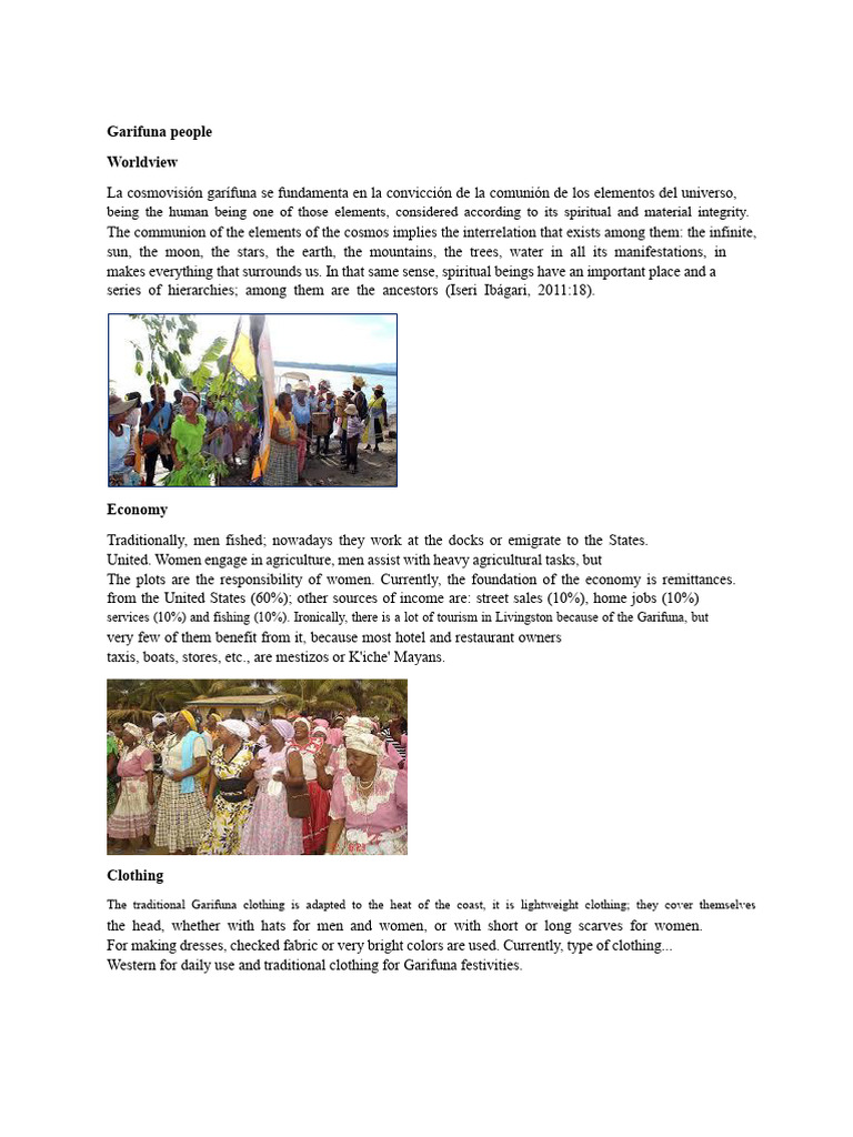 Garifuna People Festivities Traditions Language | PDF