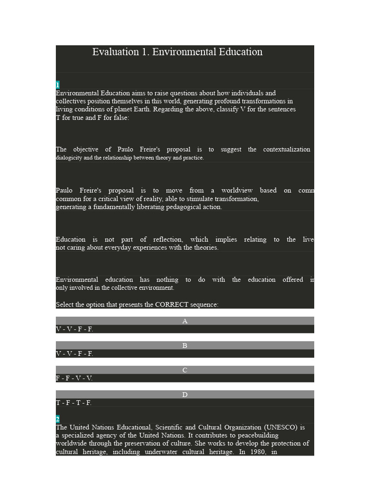 Environmental Education Evaluation Guide | PDF | Sustainability ...