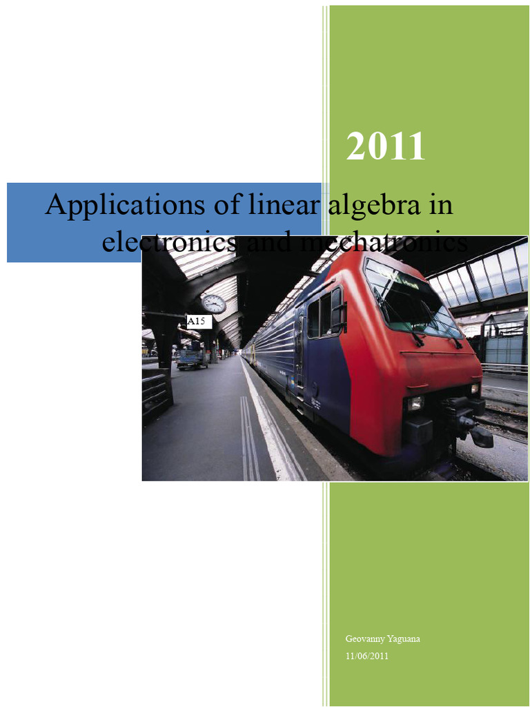 Applications of Linear Algebra in Electronics and Mechatronics | PDF ...