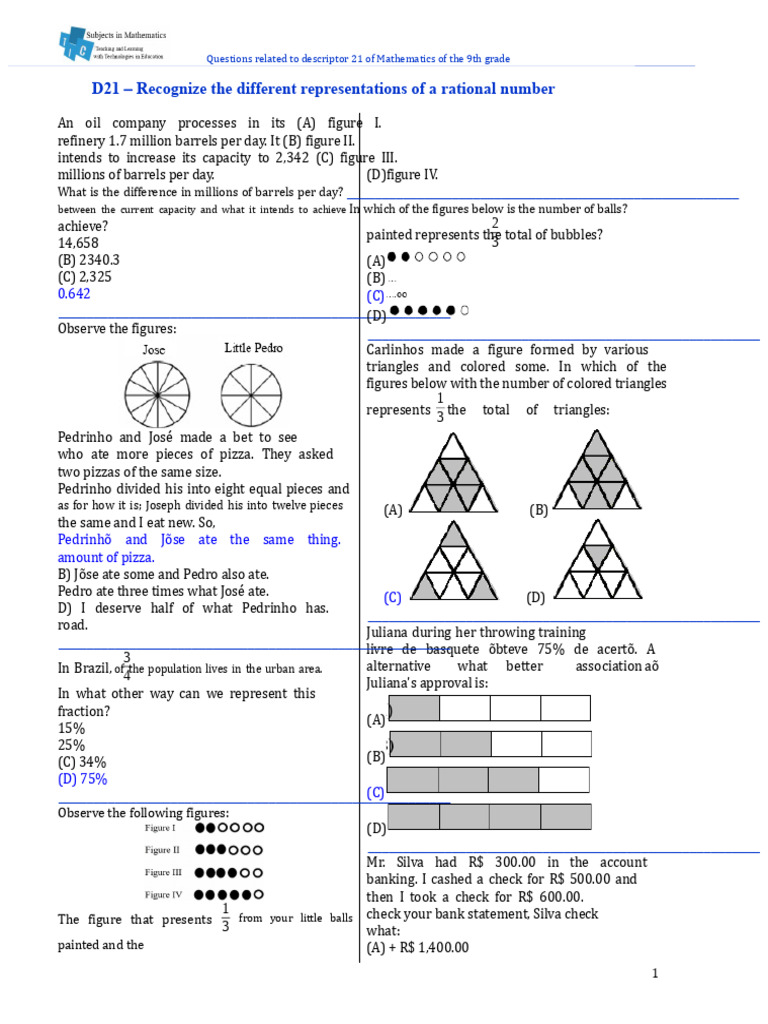 Descriptor 21 - Mathematics 9th Grade | PDF | Numbers | Decimal
