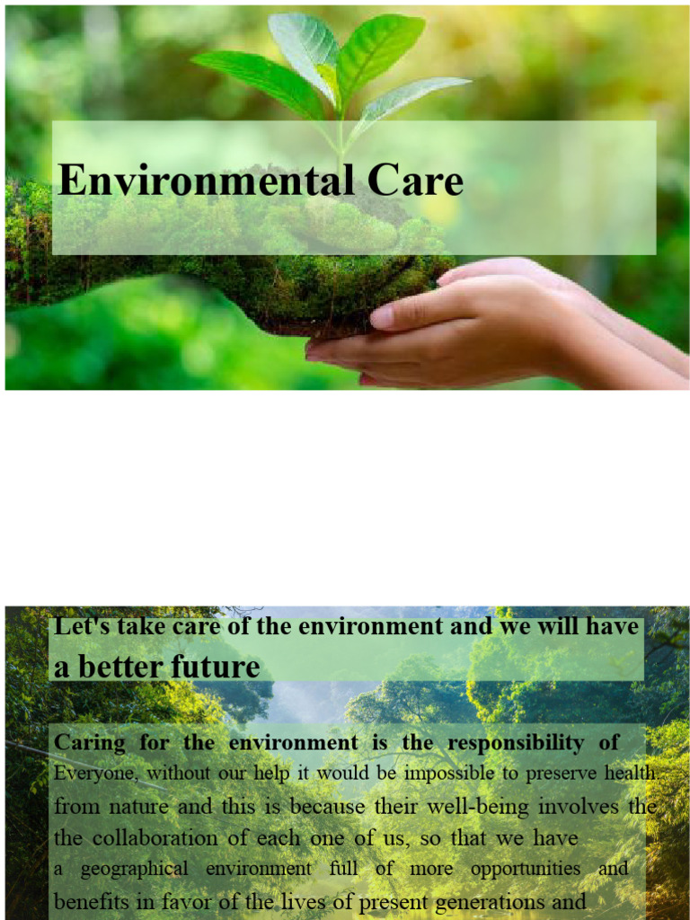 Let's take care of the environment | PDF