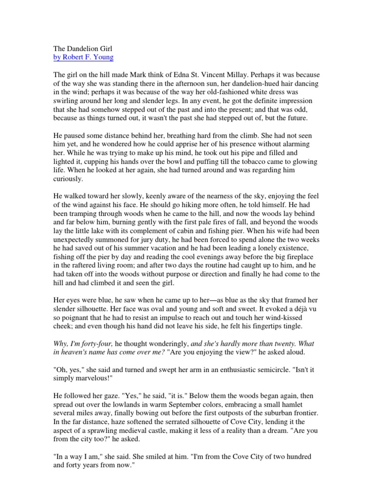 The Dandelion Girl - Robert Young | PDF | Critique Of Pure Reason | Science